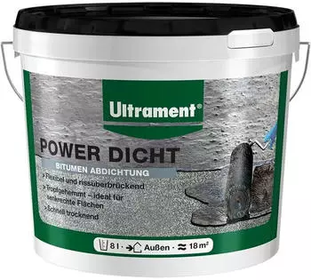 Ultrament Power Dicht - Bitumen Abdichtung 8 Liter, Universalabdichtung ...