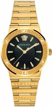 Versace Greca Damen-Armbanduhr mit blauem Zifferblatt VEVH00120, Quarz ...