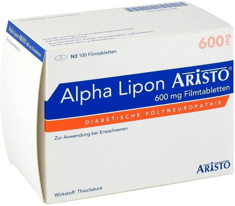 Alpha Lipon Aristo 600 mg Filmtabletten (100 Stk.) - ab 38,23