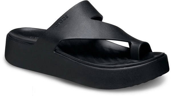 Crocs Herren Getaway Platform Toe Loop Sandalen, Black, 34/35 EU