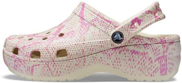 Crocs Classic Platform Snake Print Clogs (208231) bone/multi Test Black ...