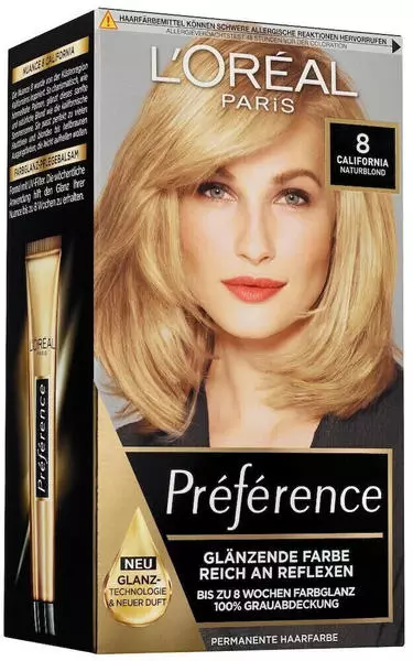 L'Oréal Paris Préférence Haarfarbe 8 California Coloration · Bewertung ...