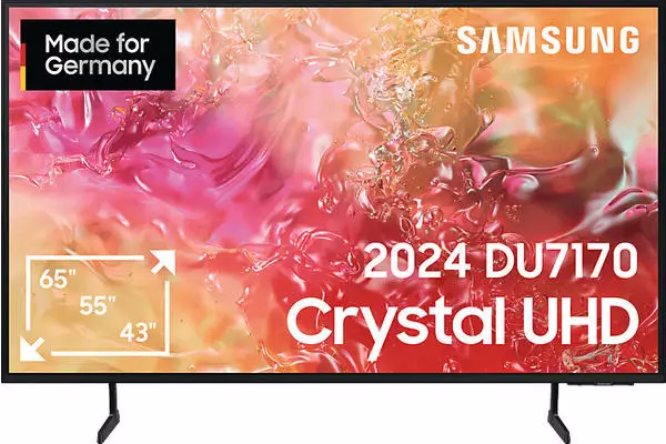 Samsung GU65DU7170: 4K-Fernseher mit Crystal Prozessor
