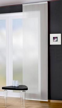 Home fashion Schiebevorhang Uni Voile, Polyester, Wollweiß, 245 x 60 cm