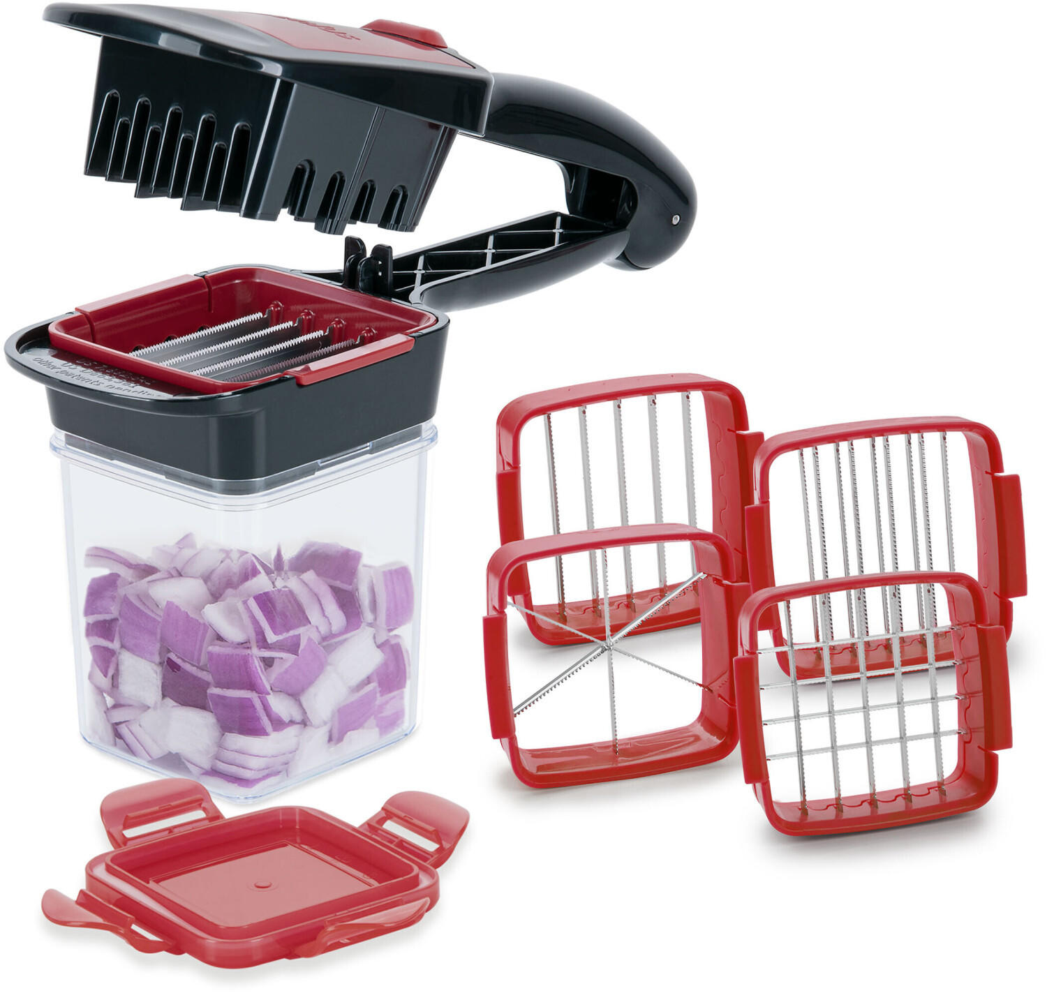 Genius Nicer Dicer Quick XXL Set 7-tlg rot Erfahrungen 3.7/5 Sternen