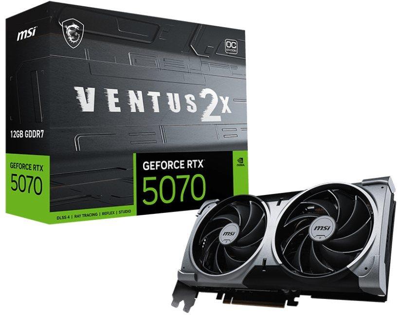 MSI GeForce RTX 5070 12G Ventus 2X OC - 12GB GDDR7 (28Gbps/192-bit ...