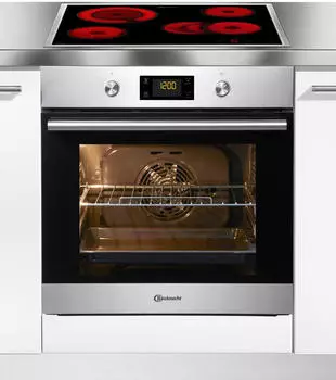 BAUKNECHT Elektro-Herd-Set HEKO PYRO 8830S, mit 3-fach-Teleskopauszug ...