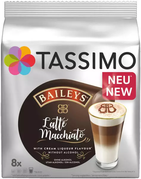 Tassimo Kapseln Baileys Typ Latte Macchiato, 5 x 8 Pads, 40 Kaffeekapseln