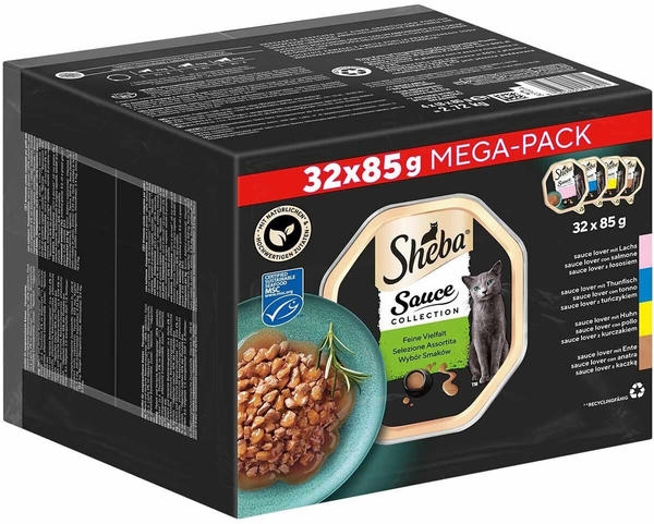 Sheba Sauce Collection Feine Vielfalt MSC Mega-Pack 32x85g - ab 17,49