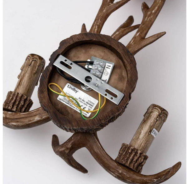 Lindby Wandleuchte, Wandlampe Innen Fibi (Landhaus Vintage Rustikal) in ...