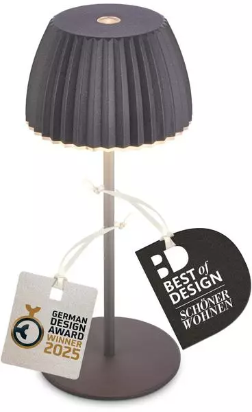 BRILONER - Riffle Mini LED Tischlampe kabellos IP44 mit Lichtkante ...