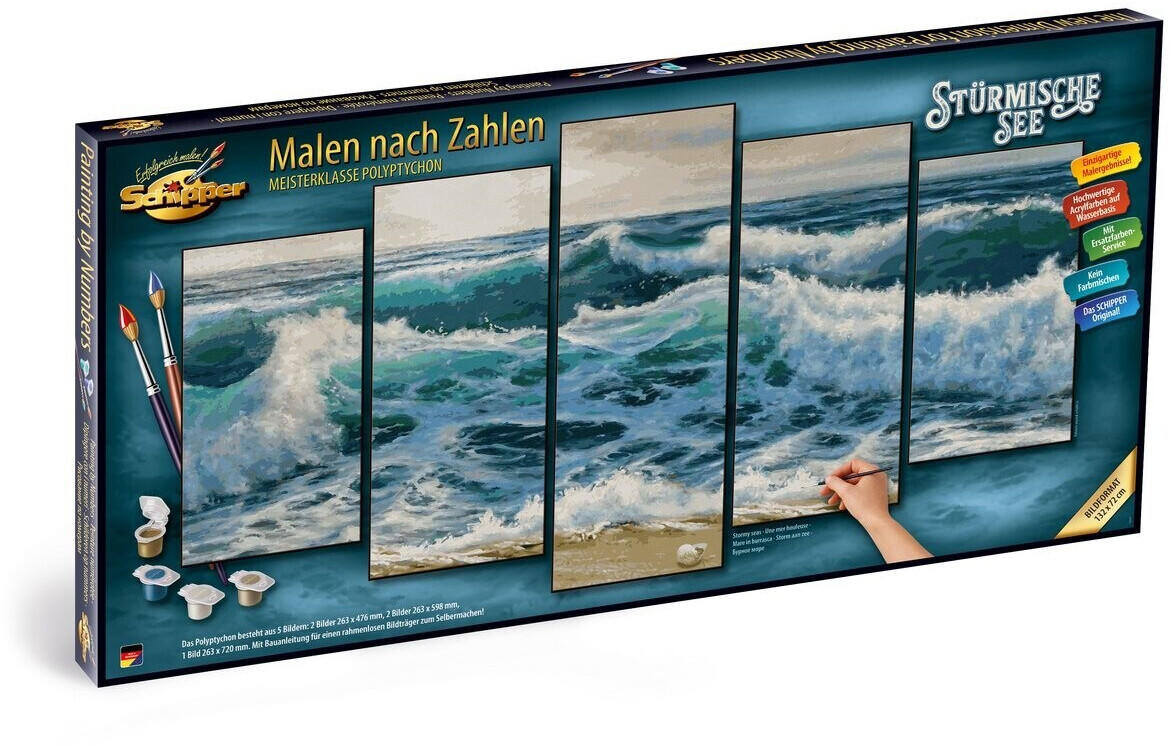 Schipper 609450865 Malen nach Zahlen - Stürmische See - Bilder malen für Erwachsene, inklusive ...