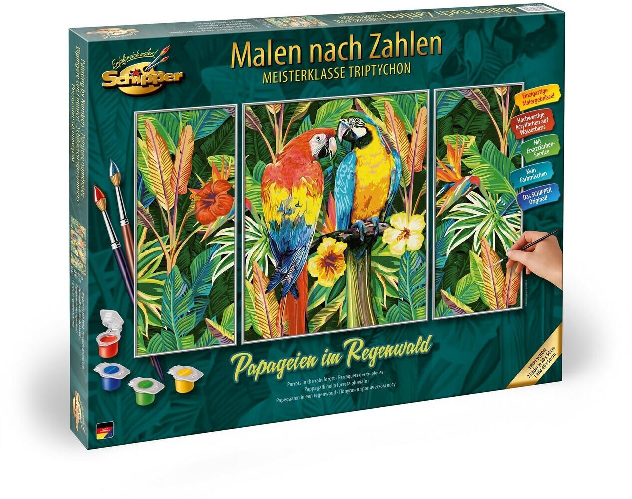 Schipper 609260853 Malen nach Zahlen - Papagaien im Regenwald -Bilder malen für Erwachsene ...
