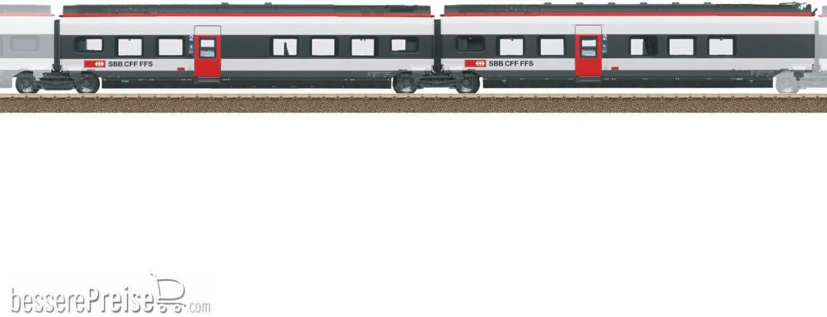 Trix Modellbahnen Ergänzungswagen-Set 2 zum RABe 501 Giruno (T23282 ...