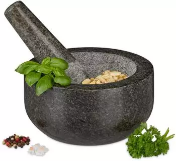 Wenco Mörser mit Stößel Granit, grau, ⌀16cm (555876) Granitmörser ab 15,24€
