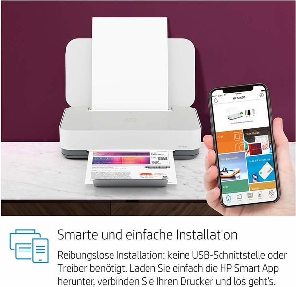 HP Tango Smart Home Drucker (HP Instant Ink, WLAN, Bluetooth) weiß/grau ...
