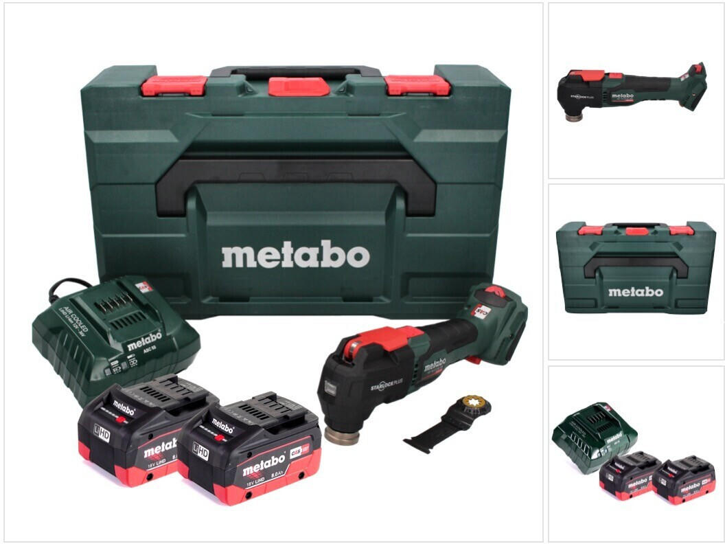 Metabo MT 18 LTX BL QSL (2 x 8.0 Ah + Ladegerät + metaBOX) ab 445,30€