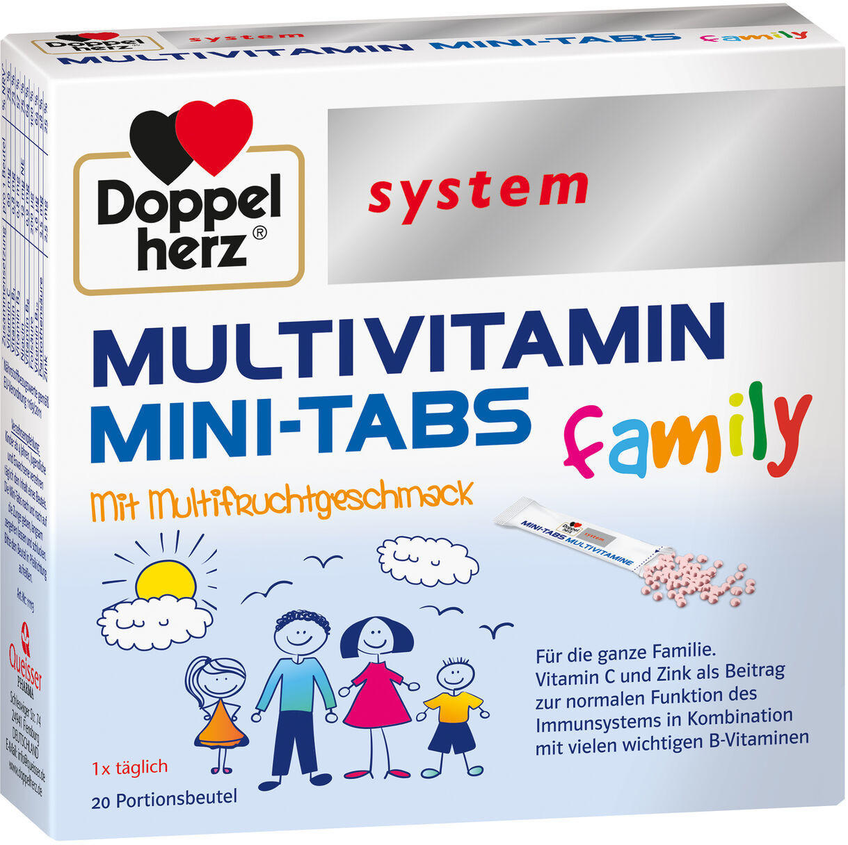 Doppelherz system Multivitamin Mini-Tabs family Portionsbeutel (20 Stk ...