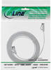 Inline InLine® Patchkabel flach, U/FTP, Cat.8.1, TPE halogenfrei, grau, 0,25m LAN-Kabel