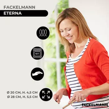 Fackelmann Eterna stainless steel frying pan set 20 and 28 cm ...