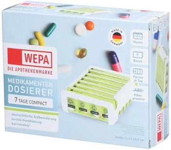 Wepa 7 Tage Compact Medikamenten Dosierer weiß/blau - ab 9,03