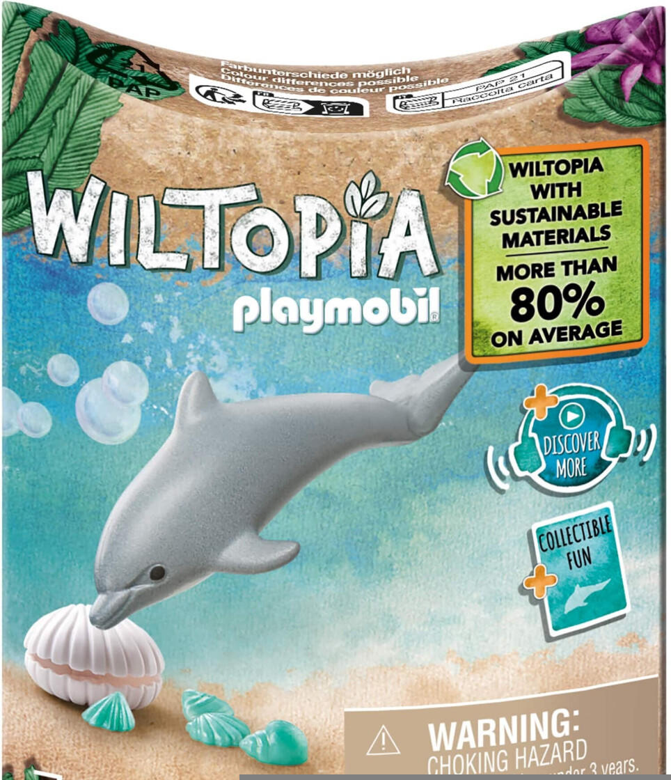 PLAYMOBIL WILTOPIA 71068 Junger Delfin aus nachhaltigem Material ...