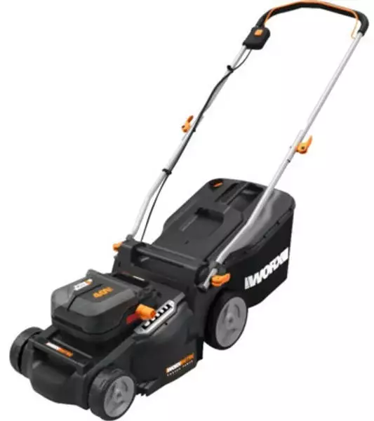 Worx NITRO WG737E inkl. 2x4Ah Akkus und Ladegerät Akku-Rasenmäher ...