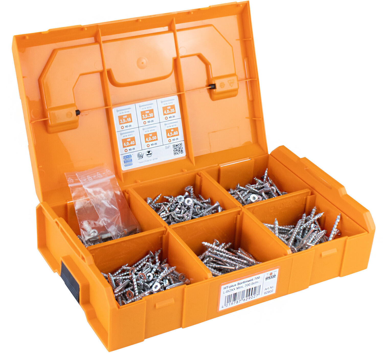 Heco Sortimentskoffer 700 TOPIX-plus, L-BOXX Mini mit 700 Schrauben