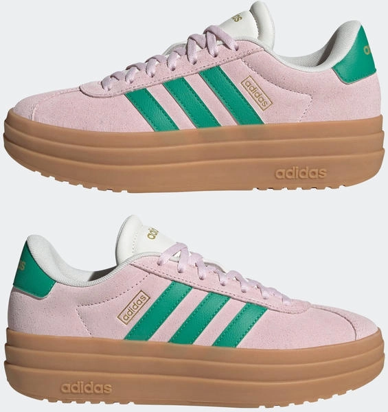 Adidas VL Court Bold Plateau Sneaker JP6916 klar pink court grün core ...