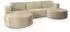 Masseno Vezzo M Wohnlandschaft U-Form Schlaffunktion Bettkasten Creme ...
