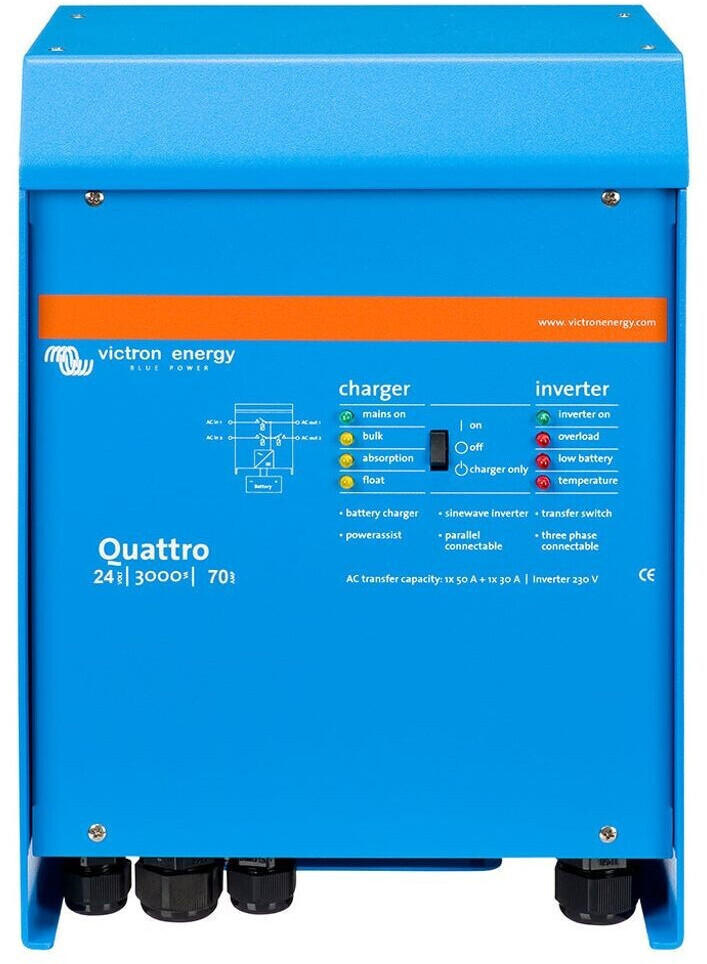 Victron Quattro 3000VA 24V/DC - 230V/AC (QUA243020010) ab 919,00€ · 11 ...