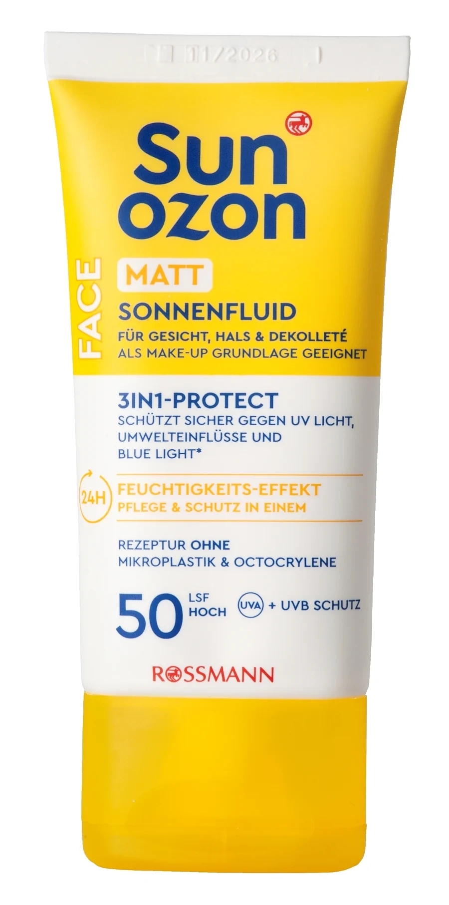 Rossmann Sunozon Matt Sonnenfluid Test - 84/100 (gut)