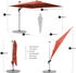 anndora Aluminium Sonnenschirm 3m x 4m mit Bodenanker Terracotta rot ...