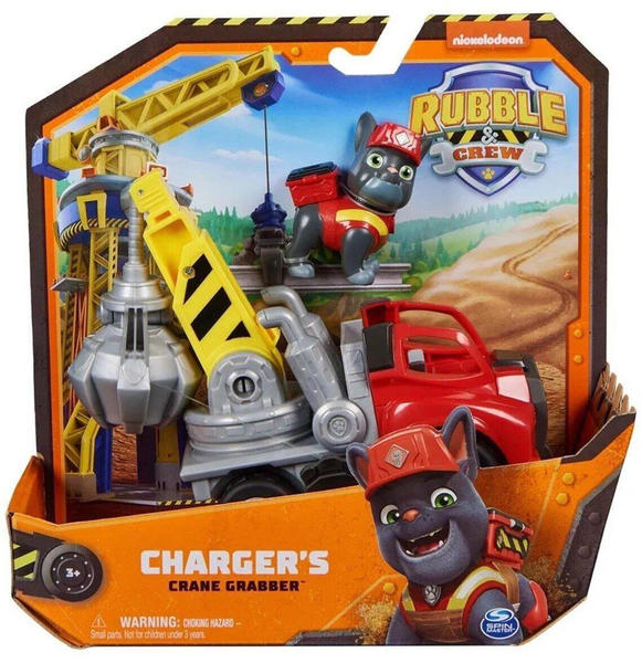 Rubble & Crew - Kran-Baufahrzeug (Basis Fahrzeug) mit Charger-Figur ...