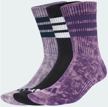 adidas Unisex Stonewash Crew Socken, 3 Paar Aurora Plum/Preloved Violet ...