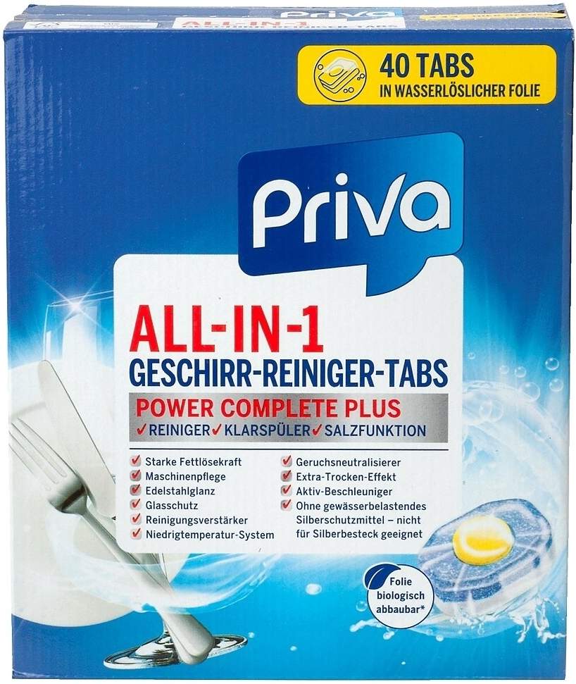 Priva All-in-1 Geschirr-Reiniger-Tabs Power Complete Plus Test - 79/100 ...