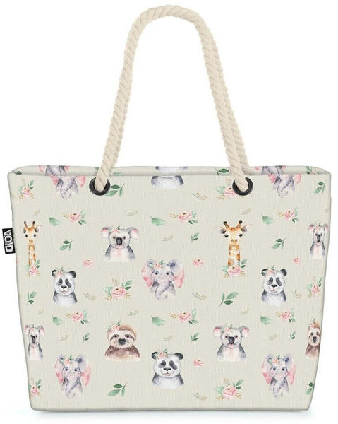 VOID Panda Giraffe Blumen Beach Bag Asien Afrika Safari Dschungel Bär ...