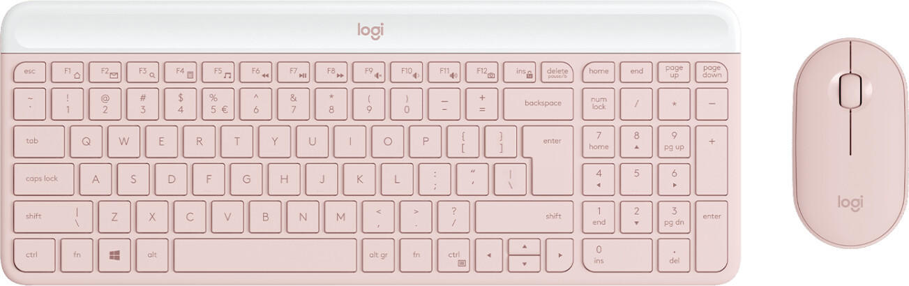 Logitech Slim Wireless Combo MK470 (pink)(US) Tastatur und Maus Set ...