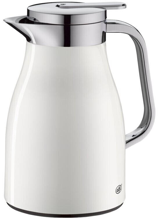 alfi SKYLINE 650ml, coconut white mat, Edelstahl-Isolierkanne mit hygienischem Hartglaseinsatz ...