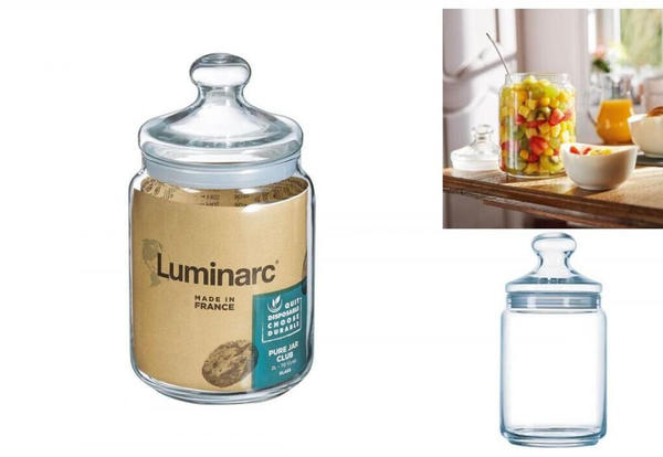 Luminarc Big Pot Club Dose mit Deckel 2 Liter, Glas, transparent, 1 Stk ...