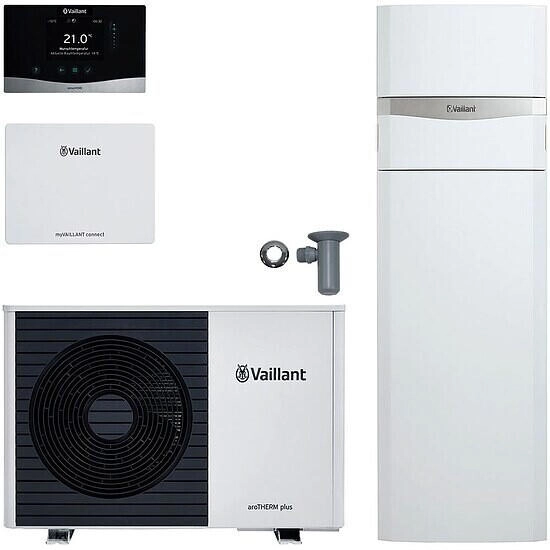 Vaillant Wärmepumpenpaket 4.3208 aroTHERM plus VWL 75/6 A S2 mit uniTOWER und Regelung ...