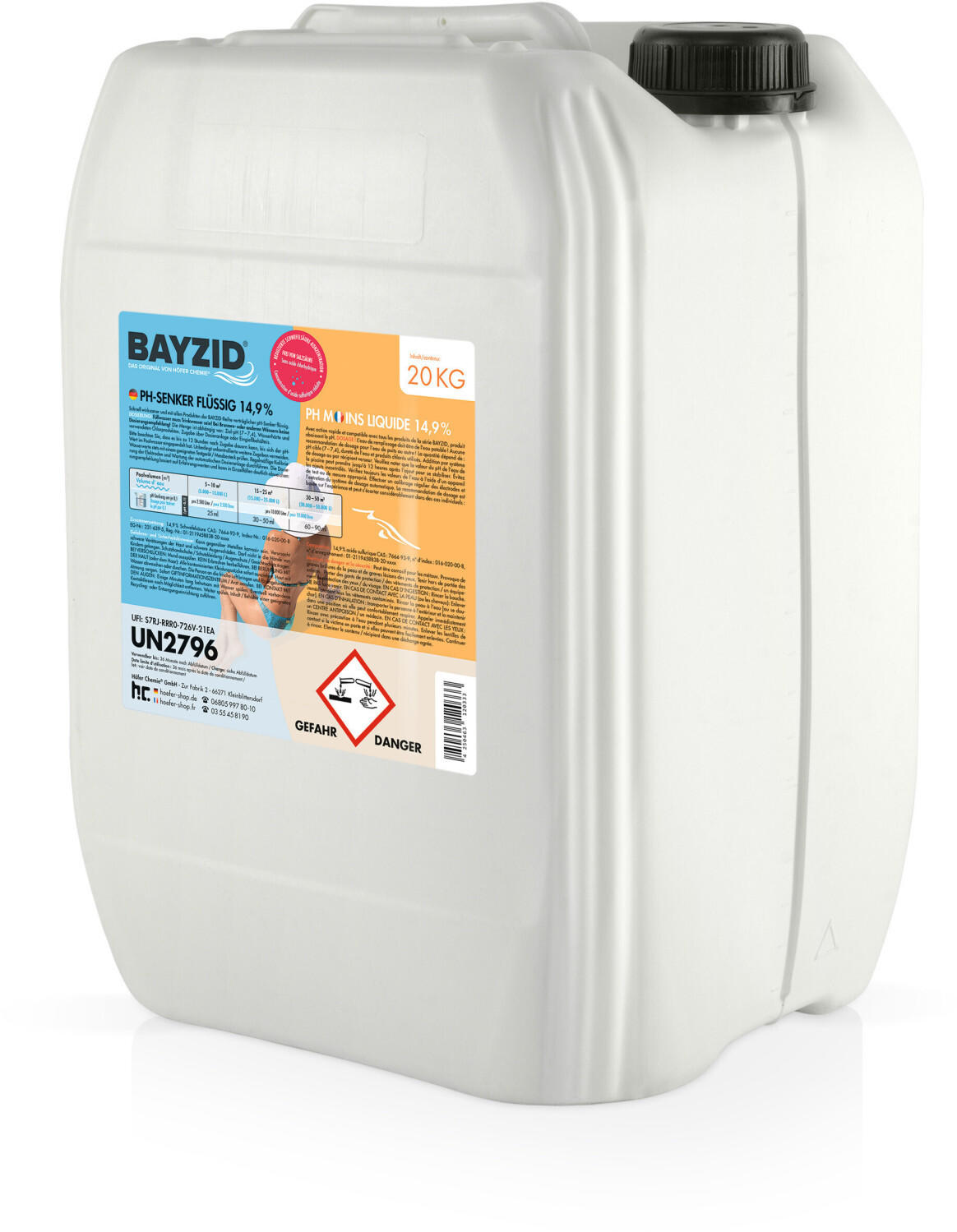 Höfer Chemie Bayzid pH-Minus flüssig 14,9% pH-Minus